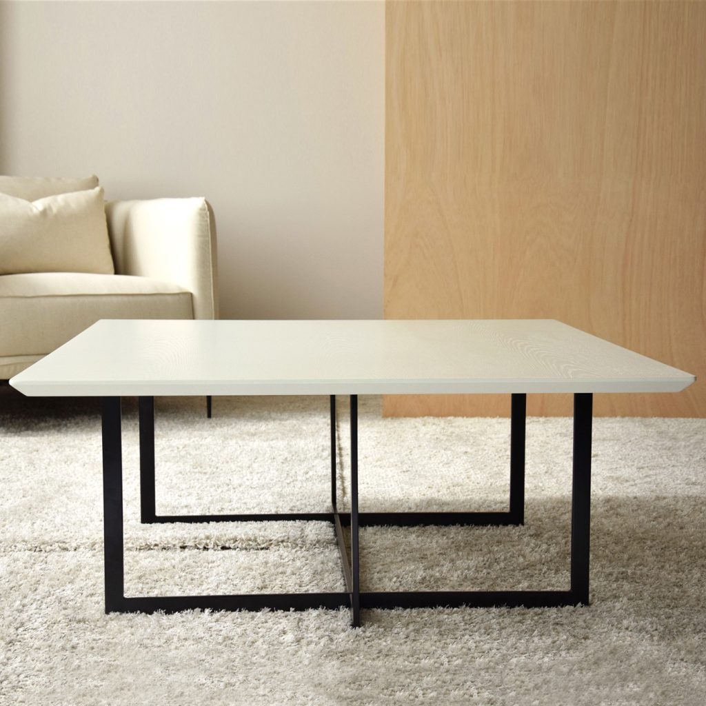 Mesa de centro fresno blanco roto mate - Thales de Mileto