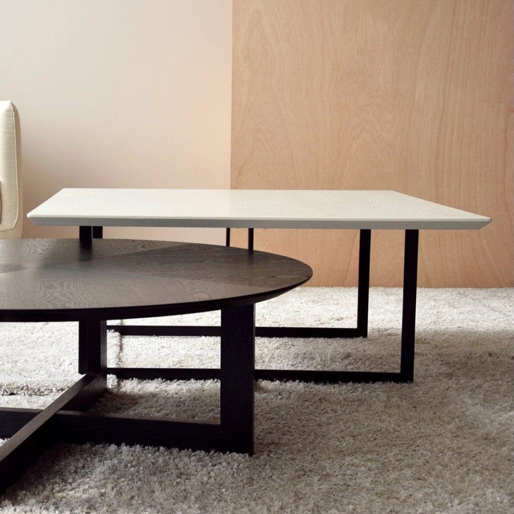 Mesa de centro fresno blanco roto mate - Thales de Mileto